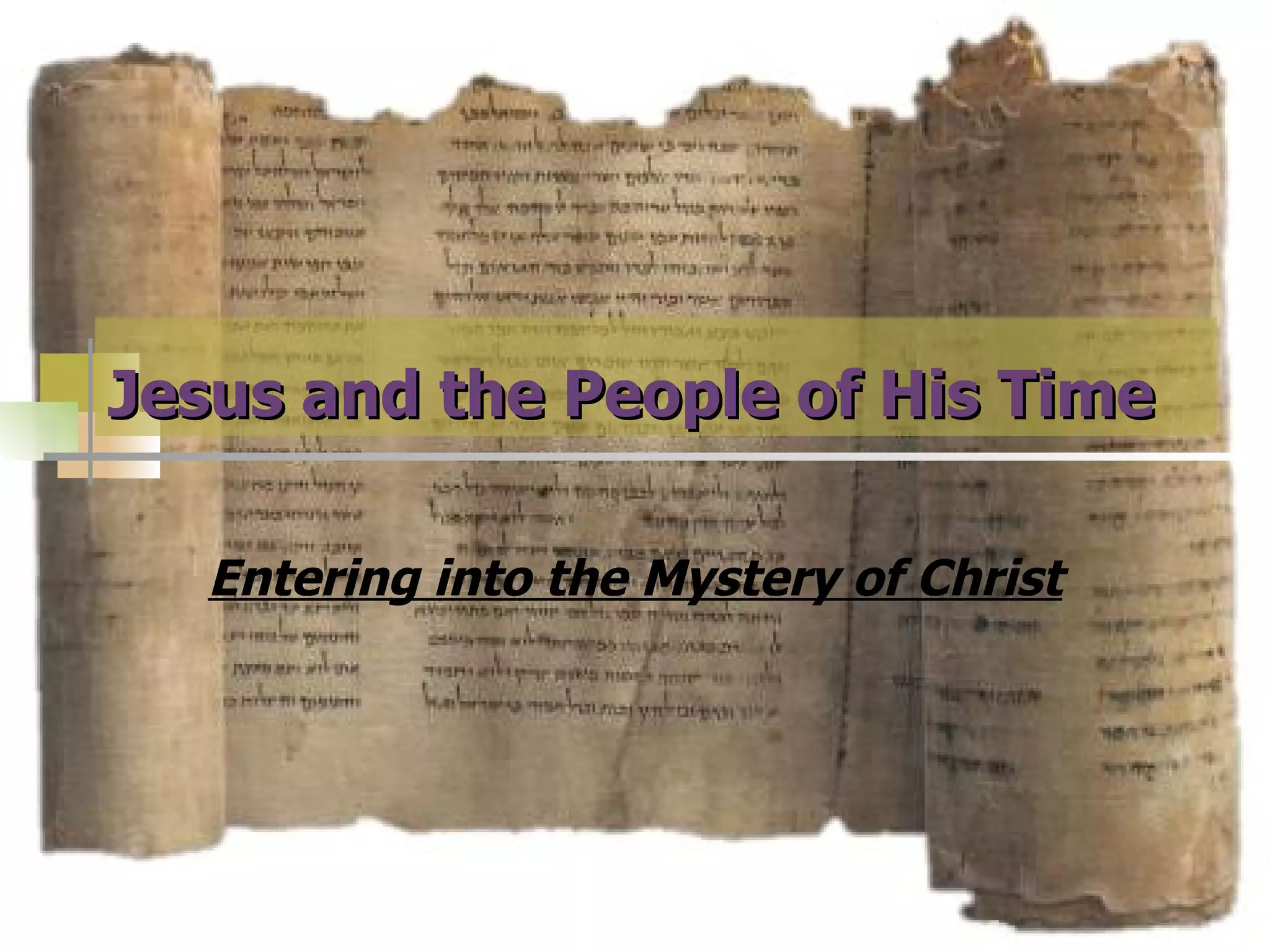 Jesus and the people of his time | PPT