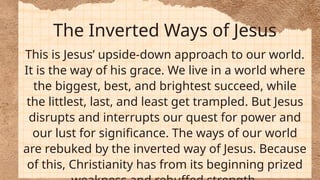 THE LIFE AND TEACHING OF JESUS - JESUS AND THE WEAK.pptx