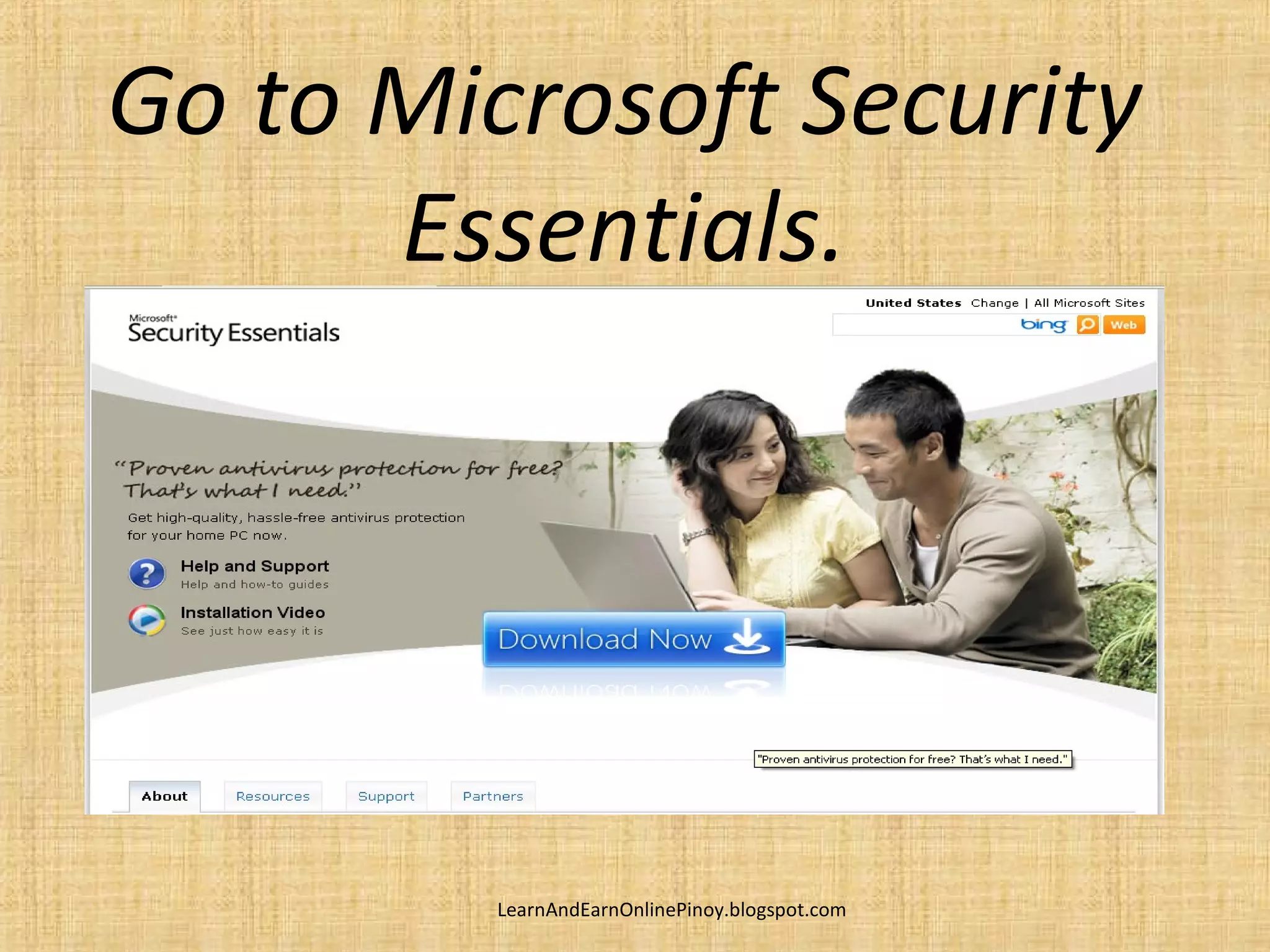 How to download Microsoft Security Essentials? | PPT