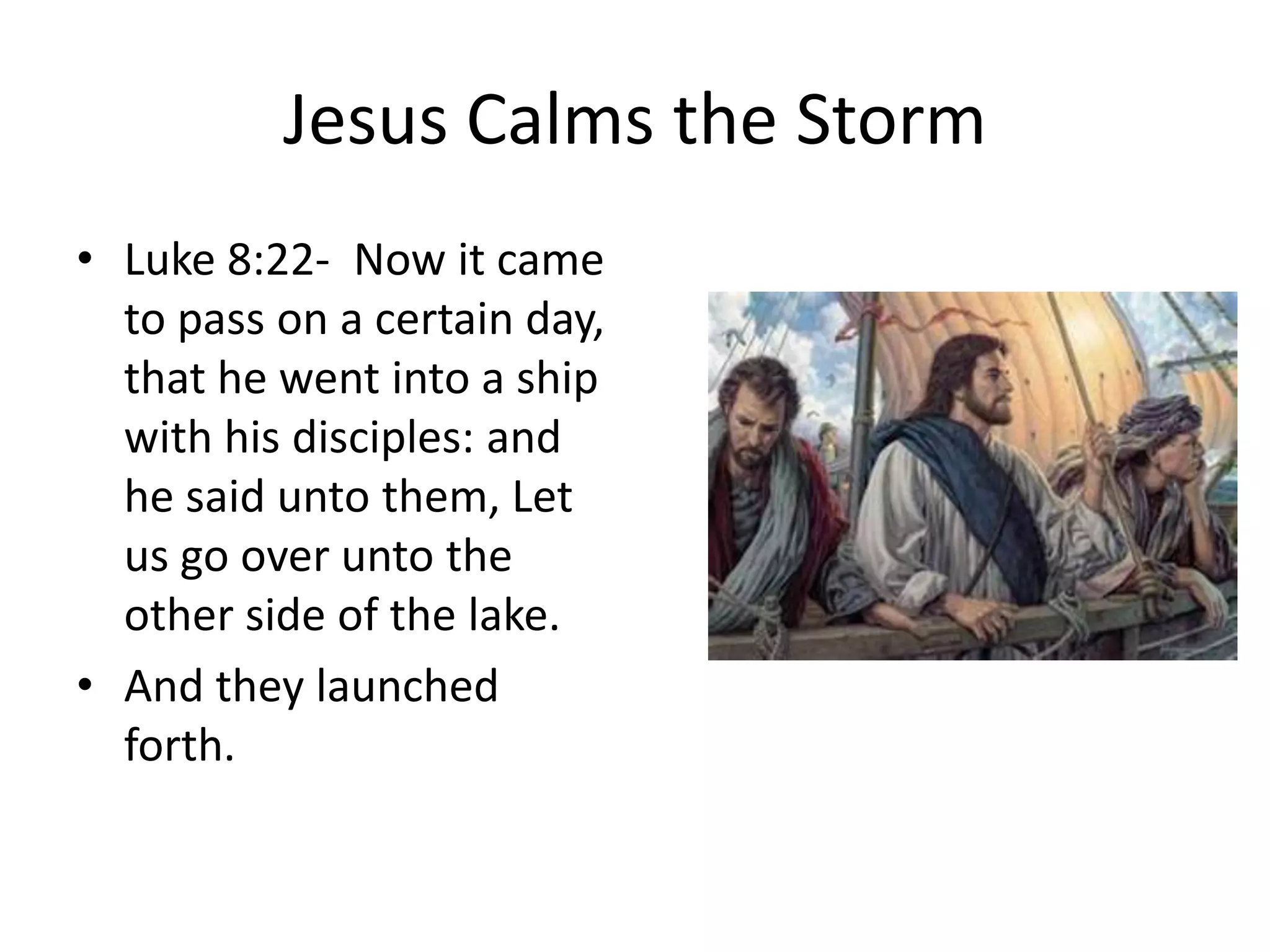 Jesus calms the storm | PPTX