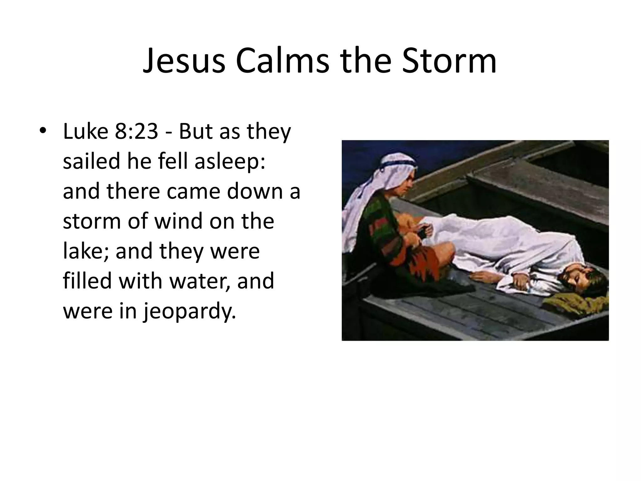 Jesus calms the storm | PPTX