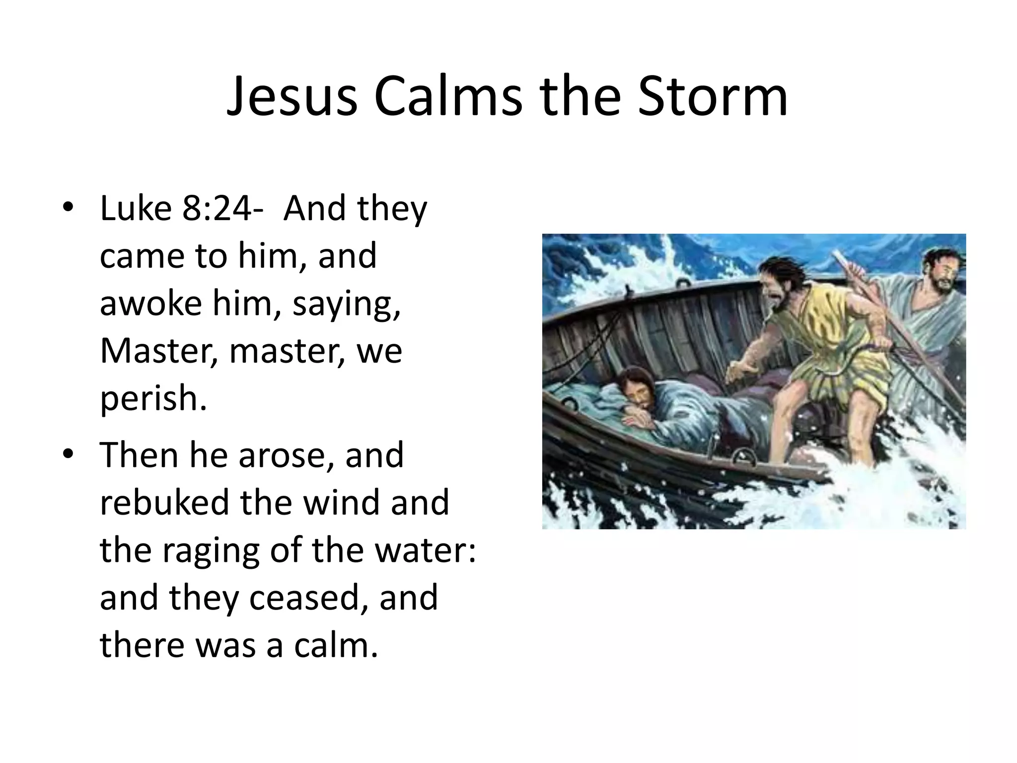 Jesus calms the storm | PPTX