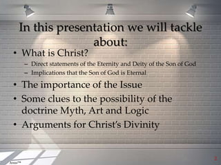 Doctrine of Christ | PPTX