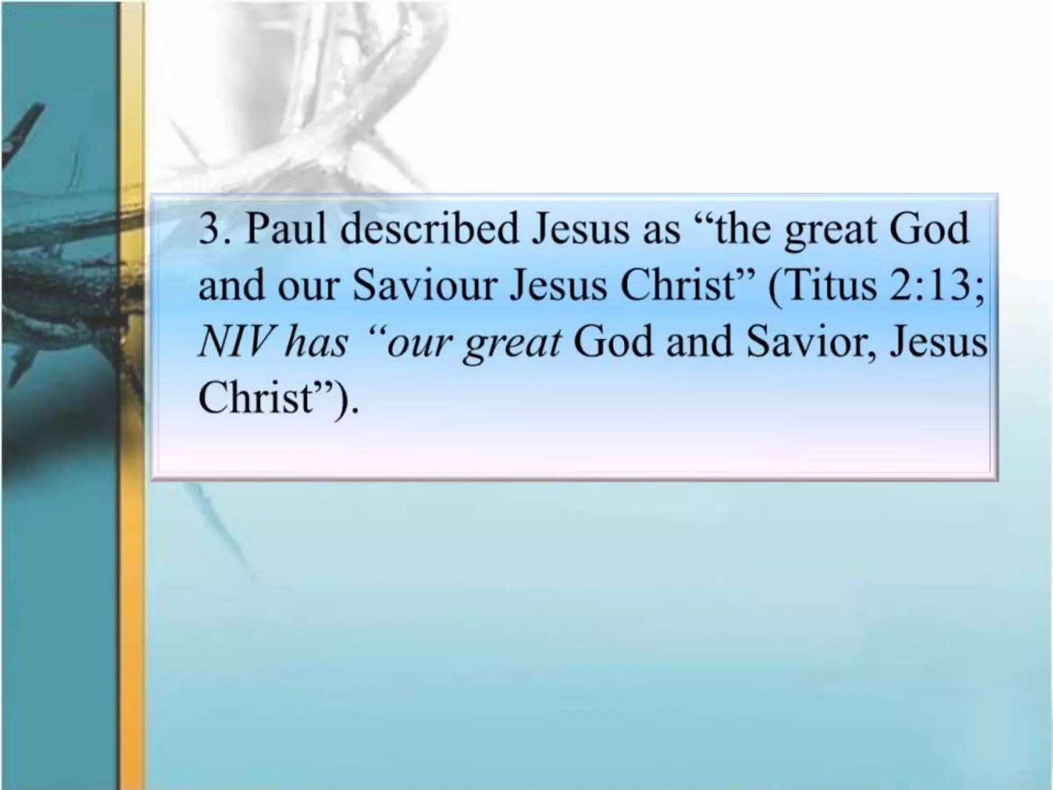 Jesus Christ Is God | PPTX