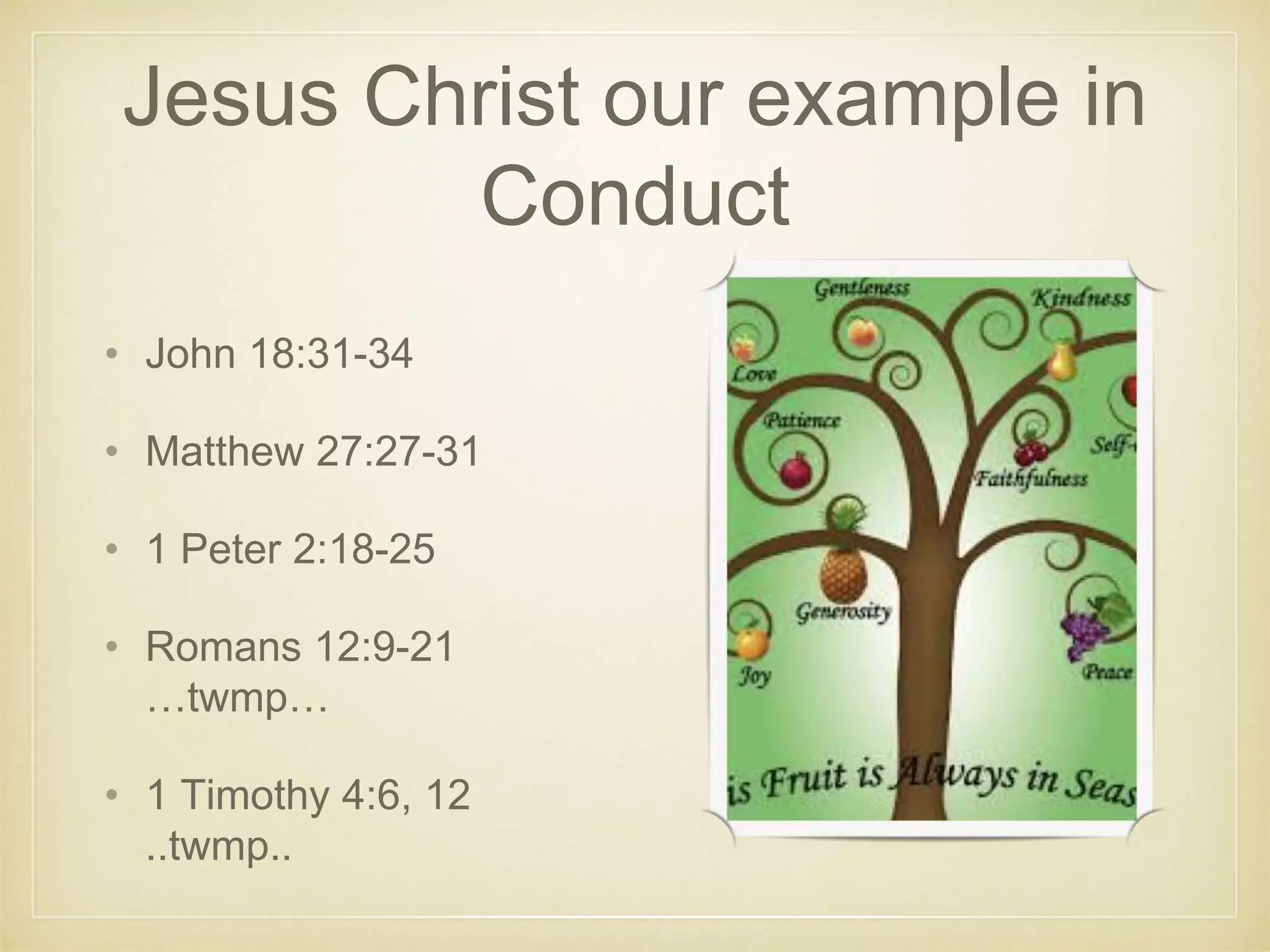 Jesus Christ our example | PPTX