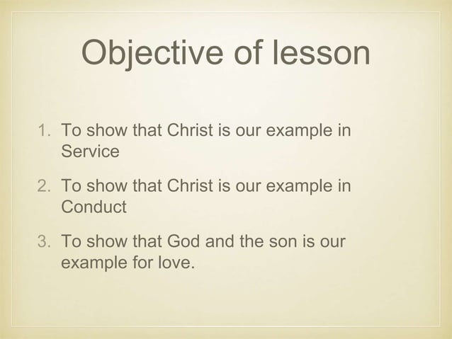 Jesus Christ our example | PPTX