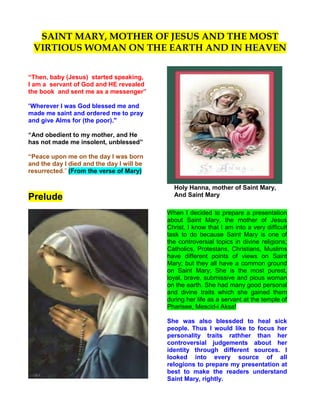 Jesus Christ' s Holy mother Mary | PDF