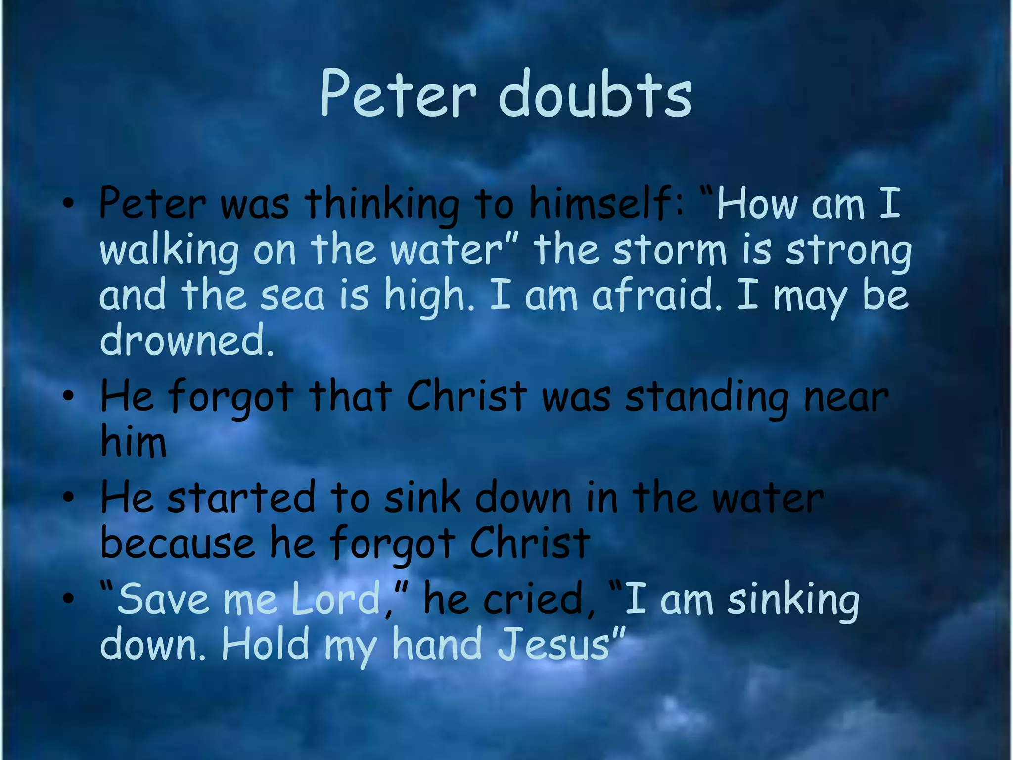 Jesus Christ Walks On Water | PPTX