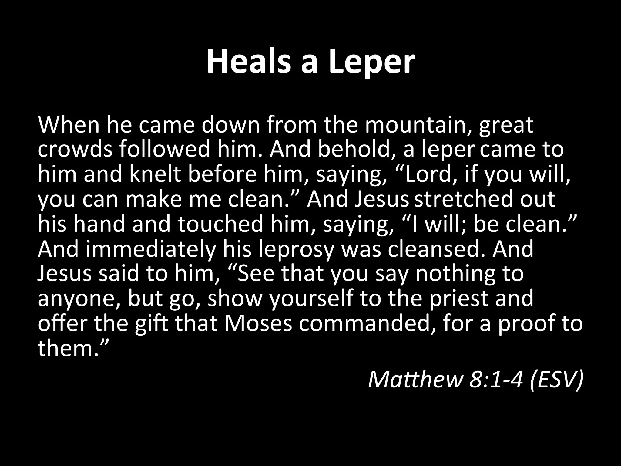 Jesus Demonstrated The Kingdom Slides, 4/28/13 | PDF