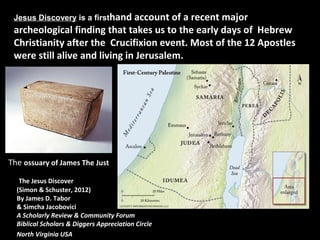 Jesus discovery stunning archeology find jerusalem | PPT