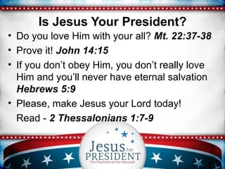 Jesus for president intro lesson | PPT