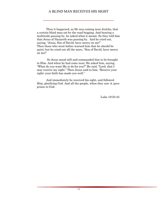 Jesus healing miracles (1) | PDF