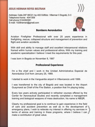 Jesus hernan reyes beltran cv | PDF