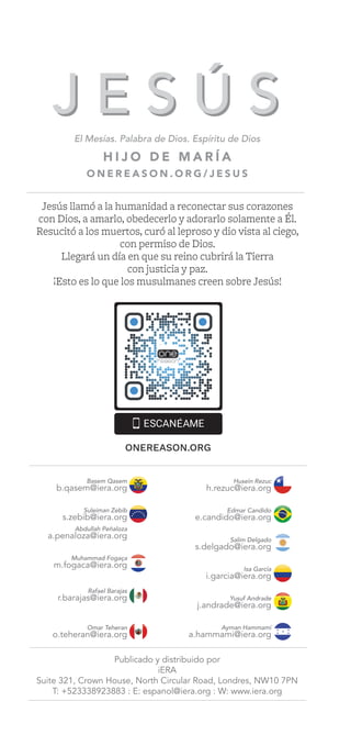 JESÚS El mesías. Palabra de Dios. Espíritu de Dios, Hijo de María | PDF