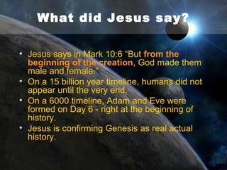 Jesus is a creationist | PPS