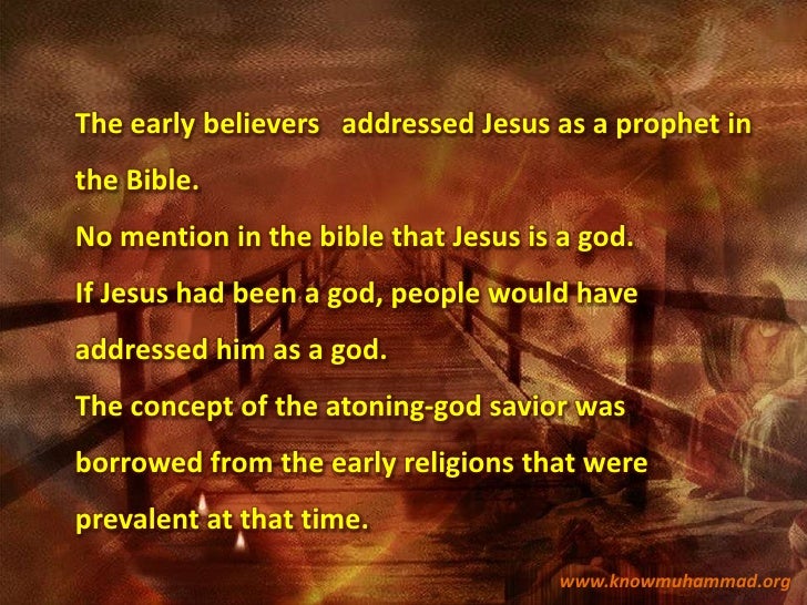 Jesus is a prophet in the bible