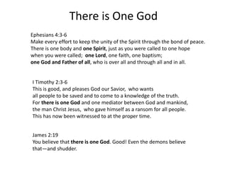 Jesus is the one and only God | PPT