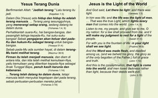 Jesus the light of the world / Yesus terang dunia | PPT