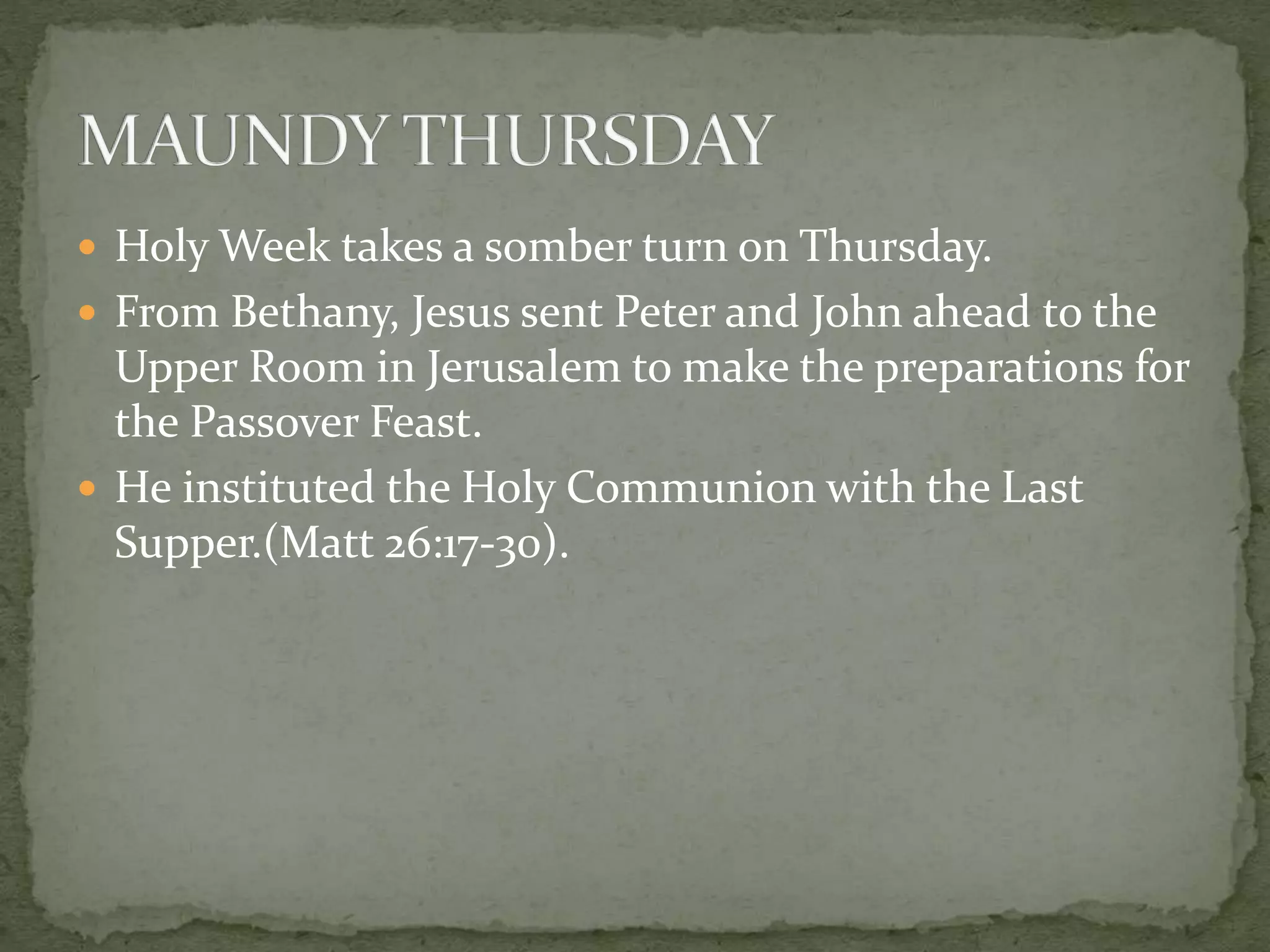 Jesus last week | PPTX