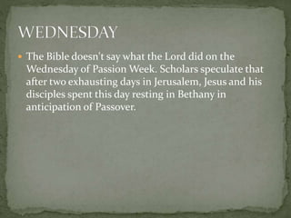 Jesus last week | PPTX