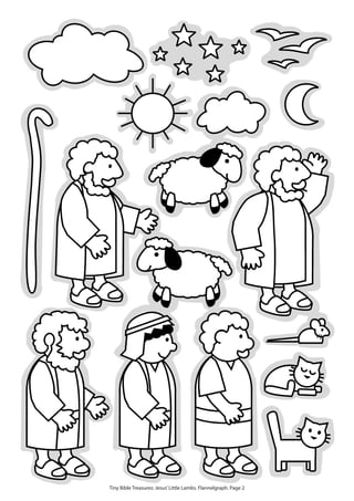 Black and White Flannelgraph: Jesus’ Little Lambs | PDF
