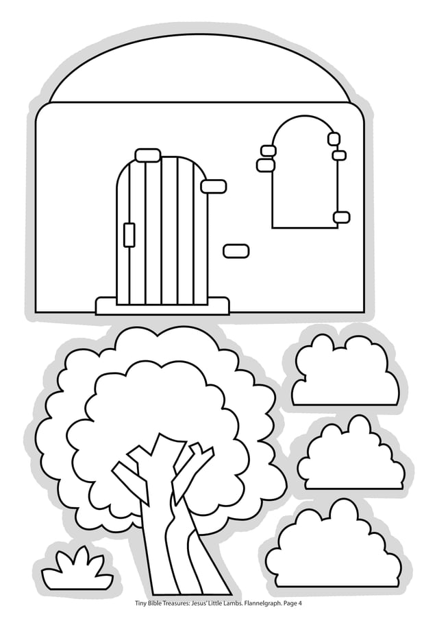 Black and White Flannelgraph: Jesus’ Little Lambs | PDF