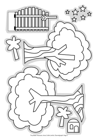 Black and White Flannelgraph: Jesus’ Little Lambs | PDF