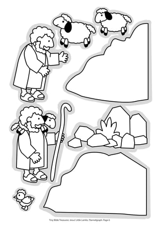 Black and White Flannelgraph: Jesus’ Little Lambs | PDF