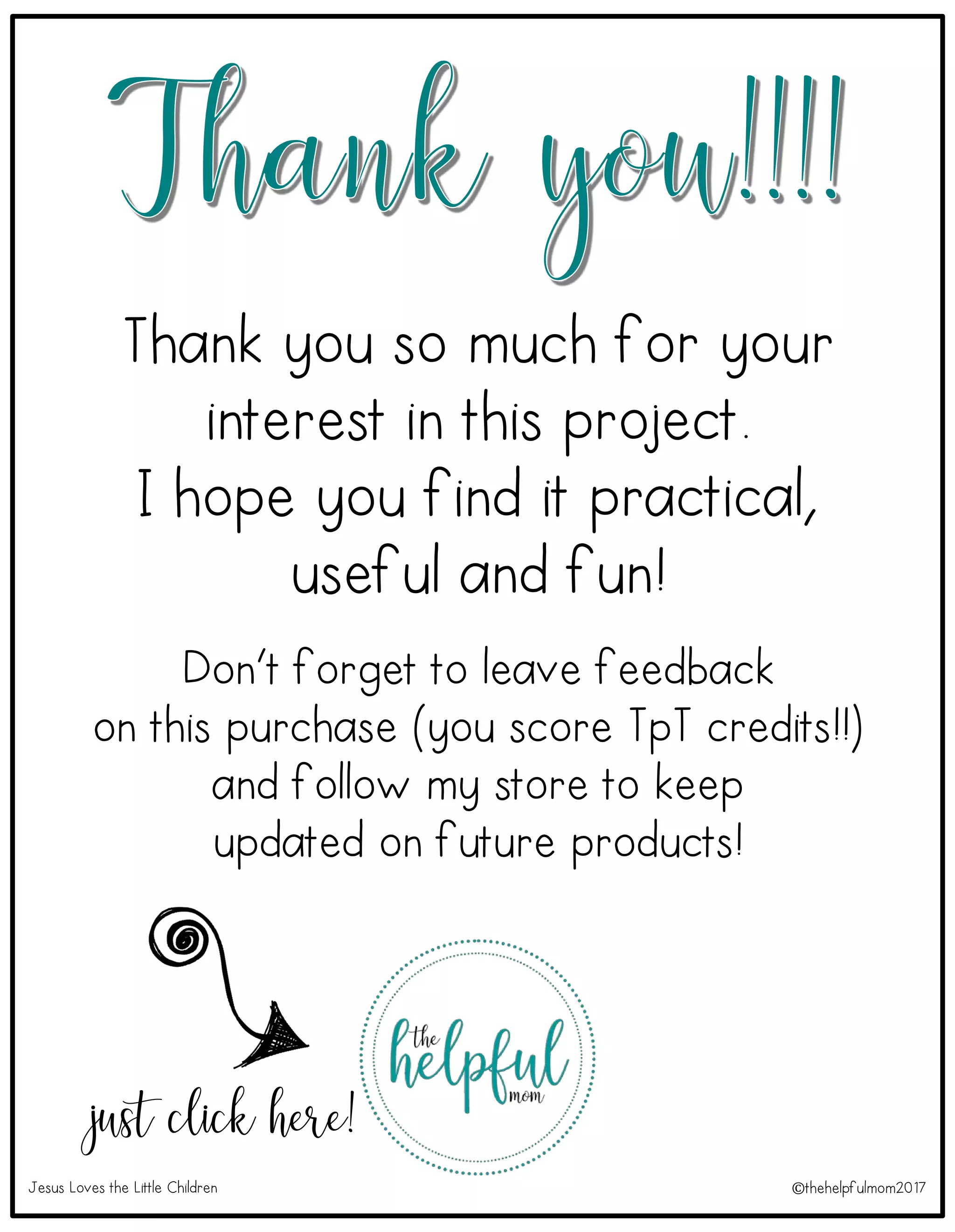 Jesus lovesthelittlechildrensamplefreebie gradesk1 | PDF