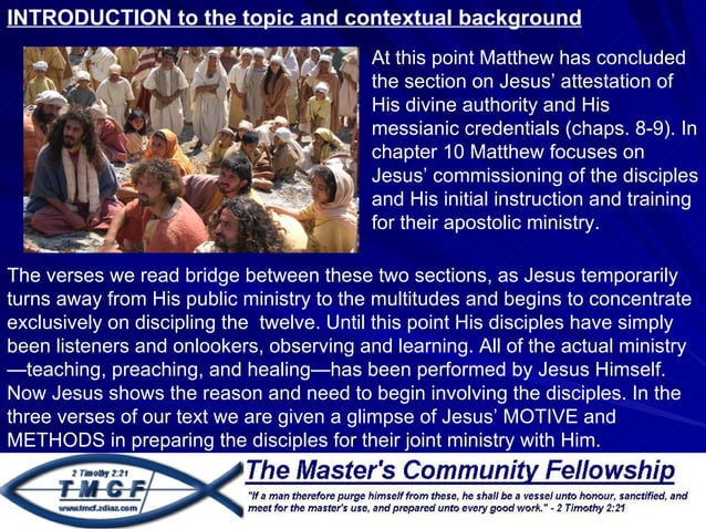 Jesus method and motive of ministry - Mathew 9 verses 36 to 38 | PPT ...