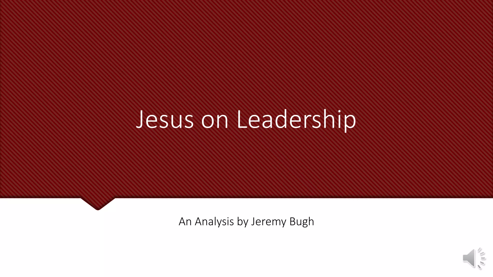 Jesus on leadership | PPTX