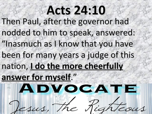 Jesus our advocate | PPT