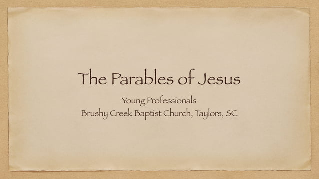Introduction to the Parables of Jesus | PDF | Christianity | Religion & Spirituality