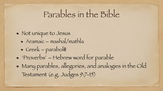Introduction to the Parables of Jesus | PDF
