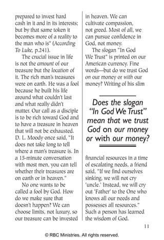 Jesus Parables About Money | PDF