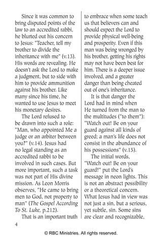 Jesus Parables About Money | PDF