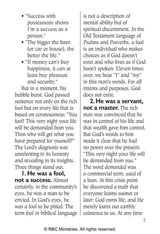 Jesus Parables About Money | PDF