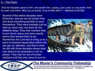 Jesus power over the natural - Mathew 8 verses 23 to 27 | PPT