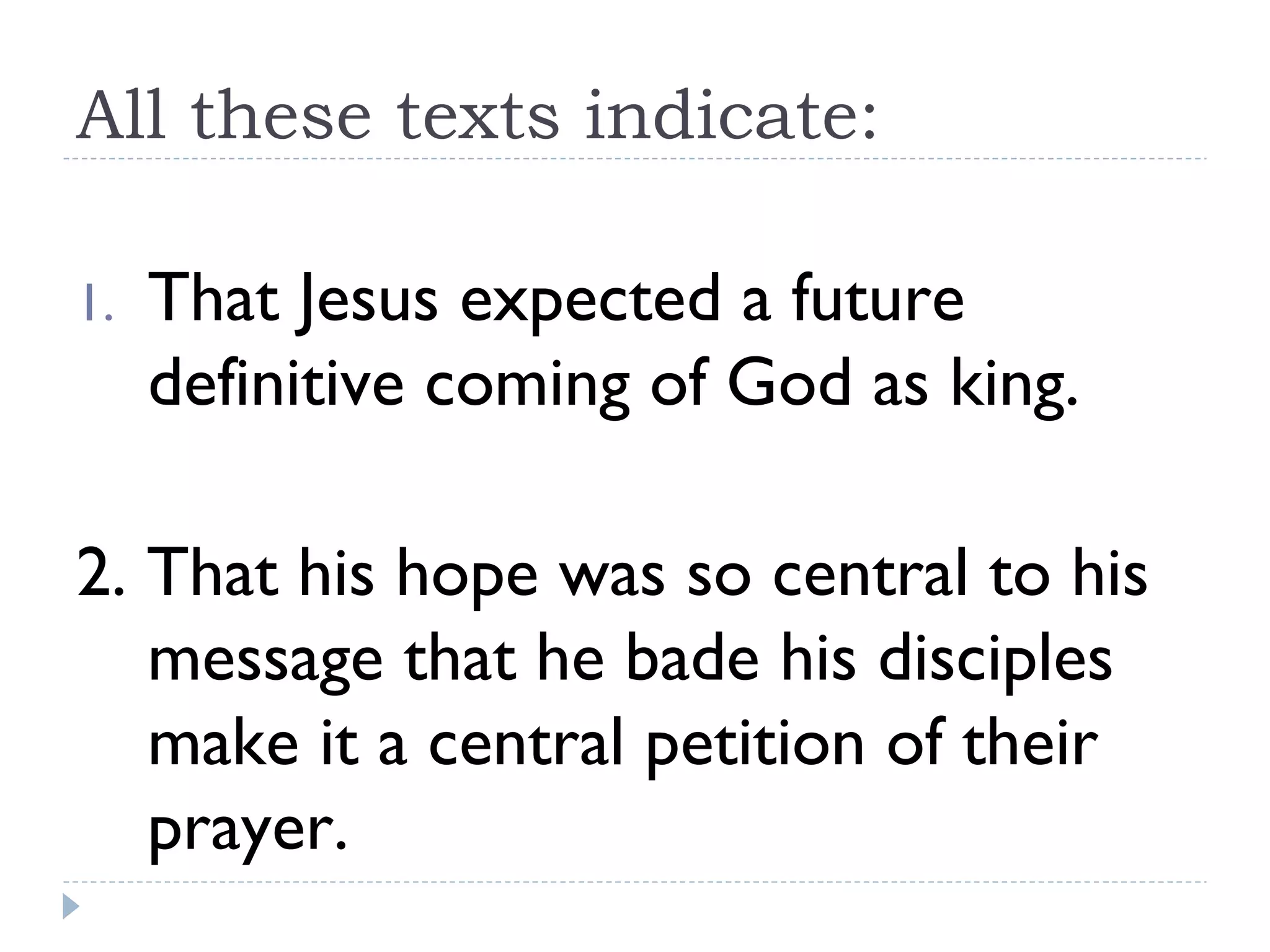 Jesus’ proclamation of the kingdom of god (1) | PPT
