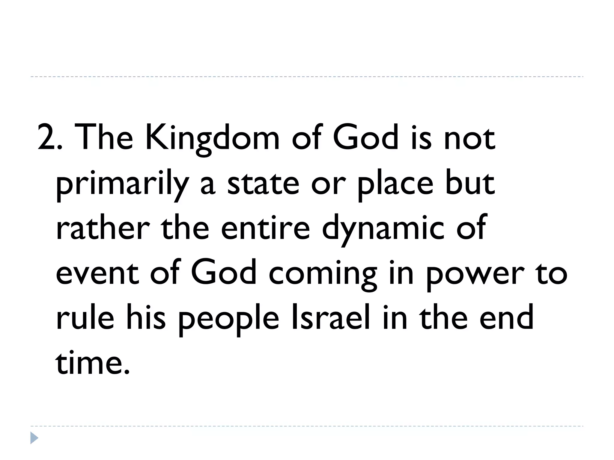 Jesus’ proclamation of the kingdom of god (1) | PPT