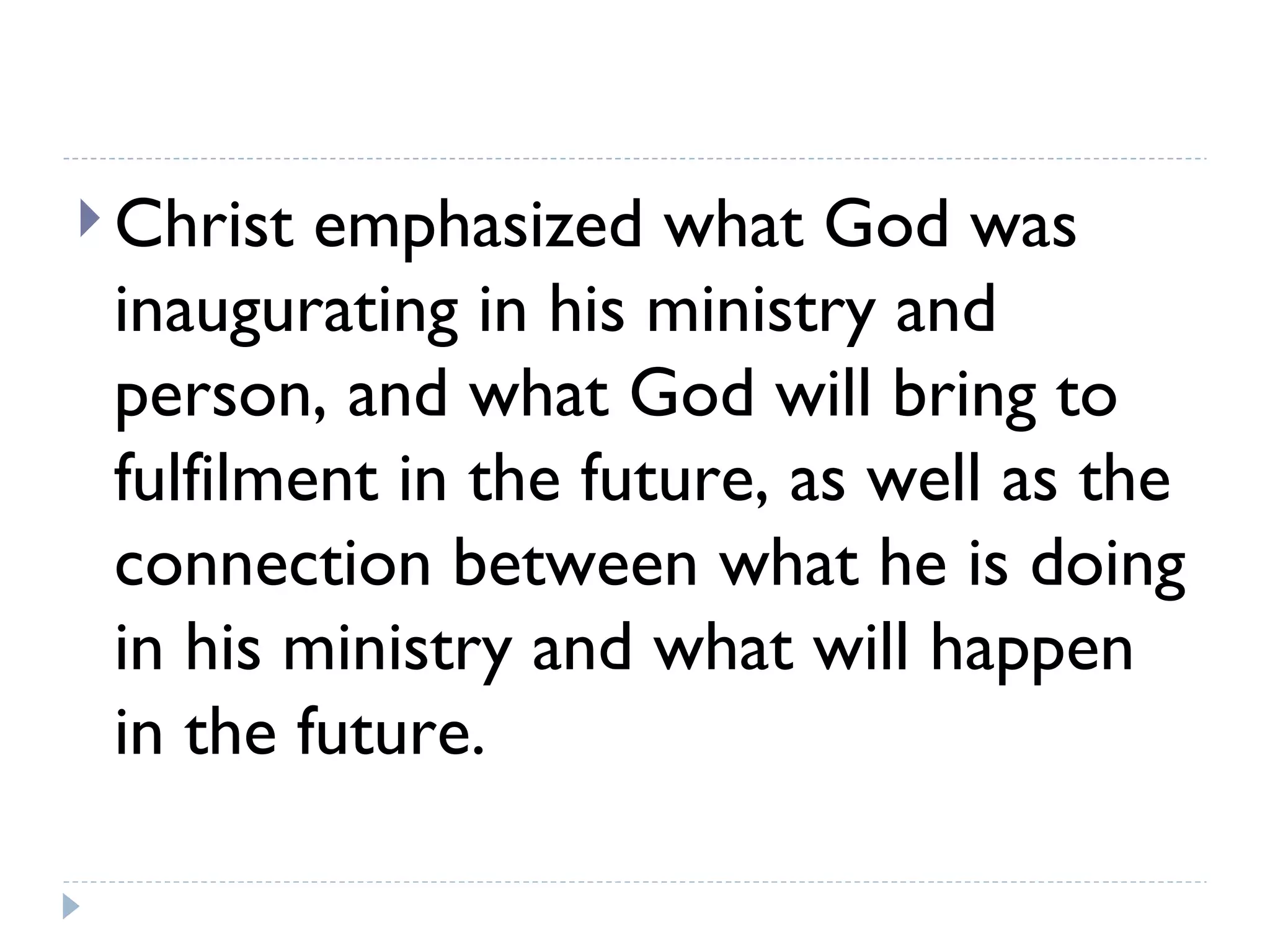 Jesus’ proclamation of the kingdom of god (1) | PPT