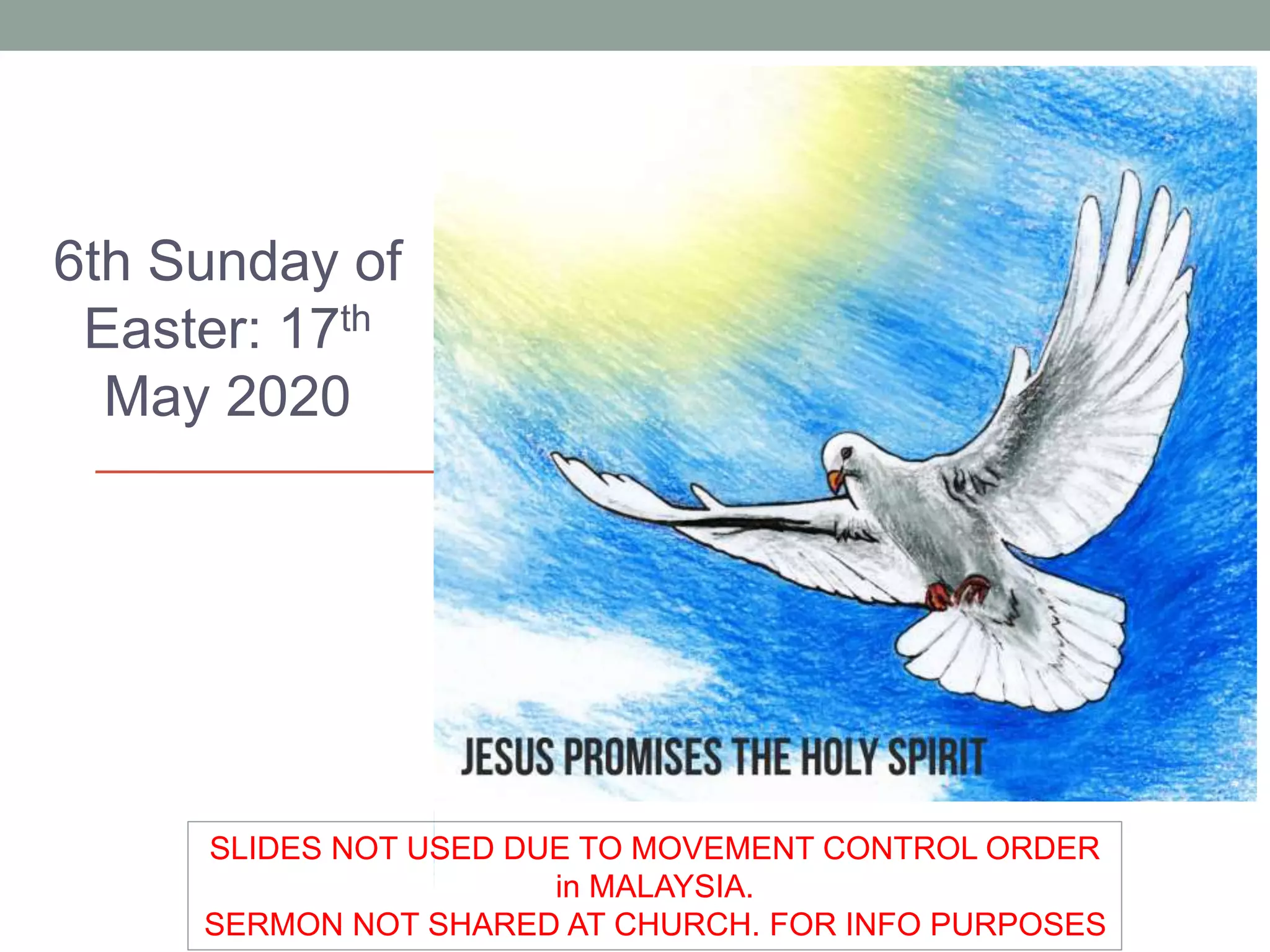 Jesus promises the holy spirit 170520 kajang lc | PPTX