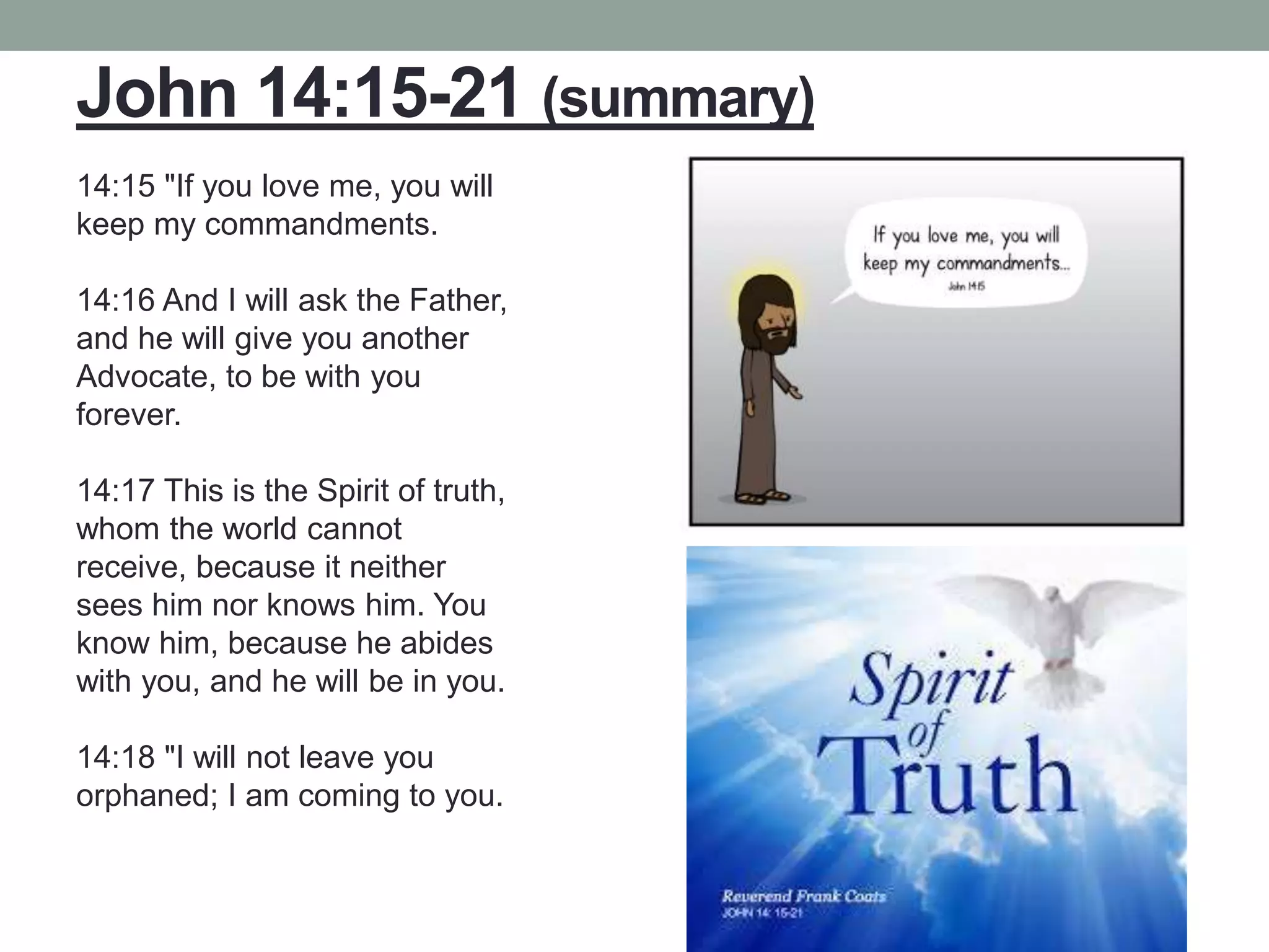 Jesus promises the holy spirit 170520 kajang lc | PPTX