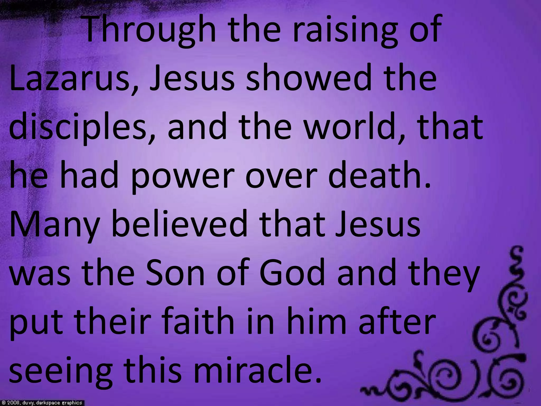Jesus raises lazarus | PPTX