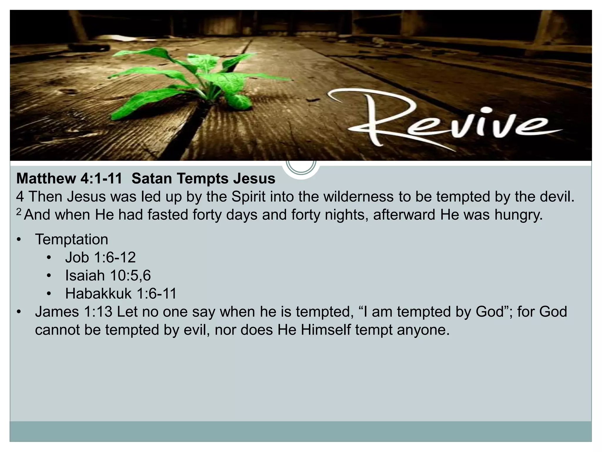 Jesus resists temptation | PPTX