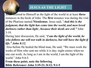 JESUS TEACHING ABOUT HIMSELF for year 12 | PPTX