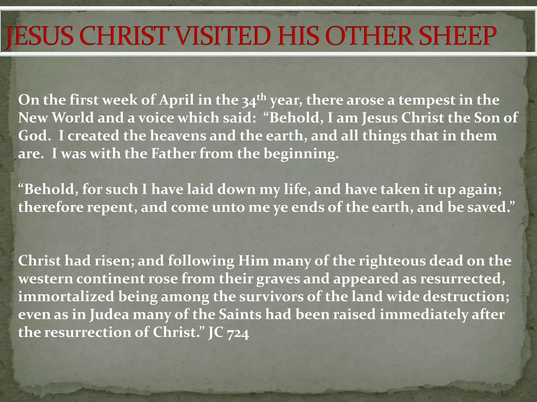Jesus the Christ in ENGLISH | PPTX