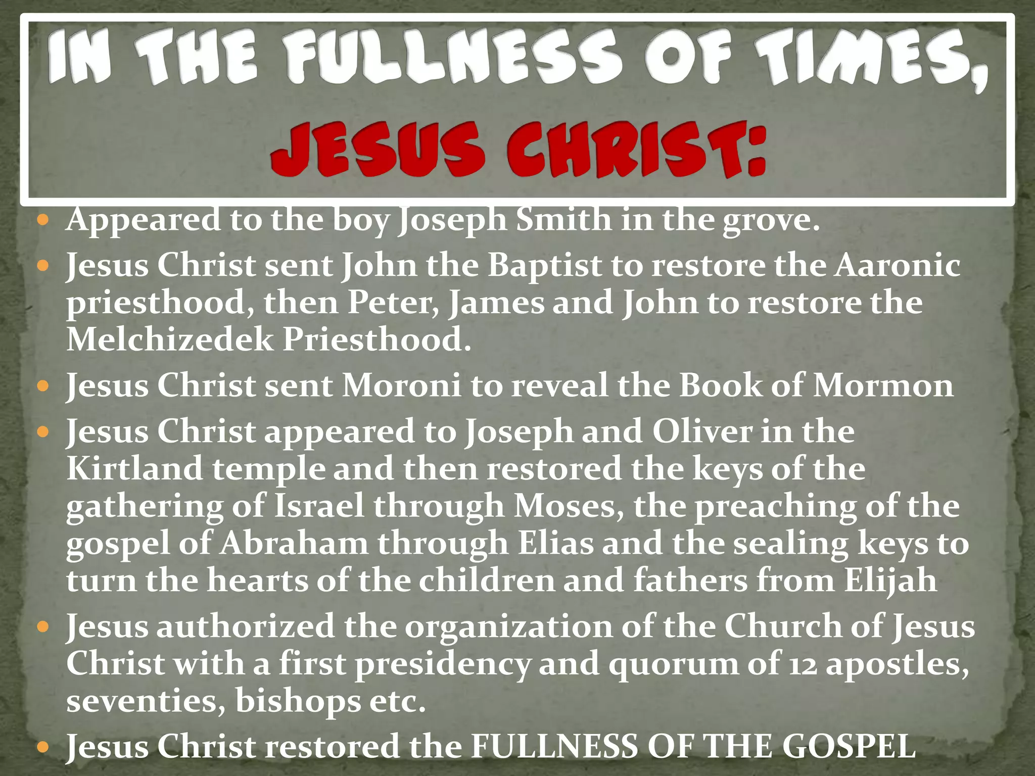 Jesus the Christ in ENGLISH | PPTX