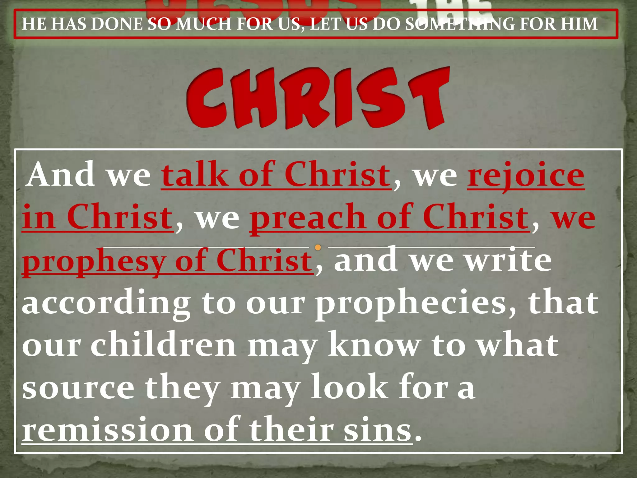 Jesus the Christ in ENGLISH | PPTX