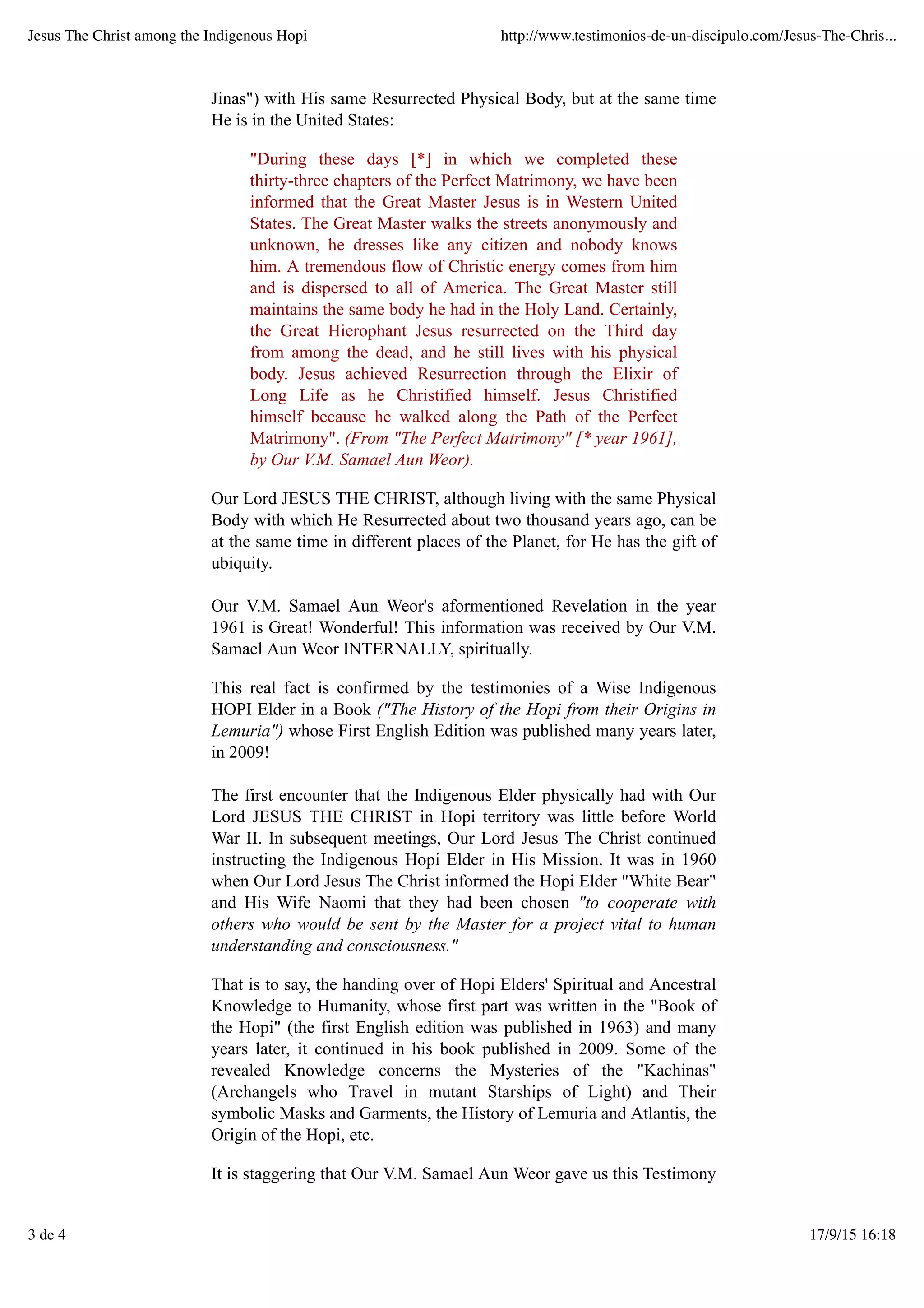 Jesus the Christ Among the Indigenous Hopi | PDF